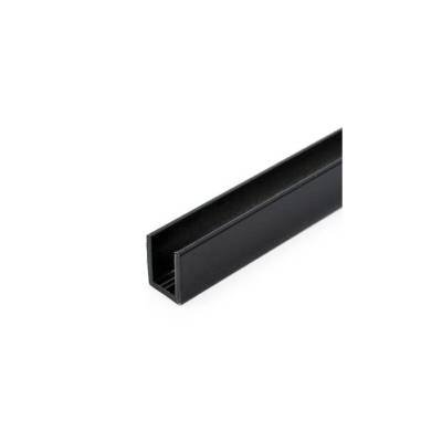 Gloss Black U Channel for 8mm Glass Shower Screens - BuyGlass.Co
